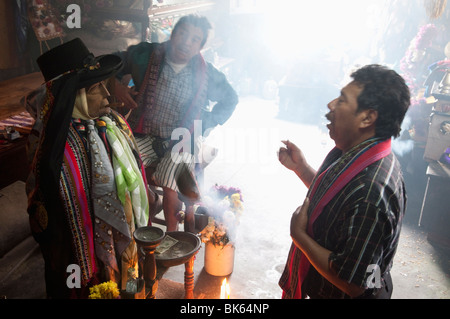 El Maximon, Santiago Atitlan, Lake Atitlan, Guatemala, Central America ...