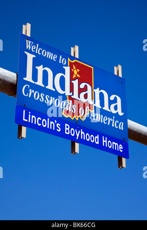 Welcome to Indiana sign Stock Photo - Alamy
