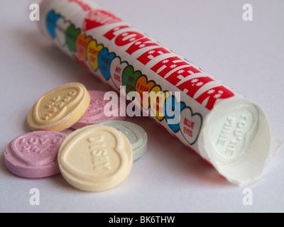packet of Swizzels Matlow Giant Love Hearts with individual sweets set ...