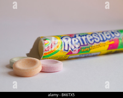 An open pack of Refreshers Sweets Stock Photo - Alamy