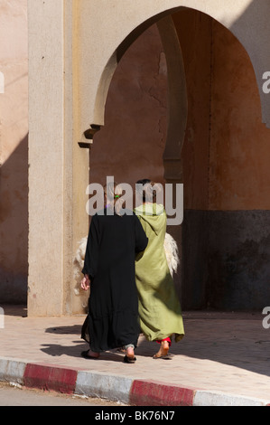 Meknes, Morocco. Young Moroccan Women in Casual Modern Dress Walking in ...
