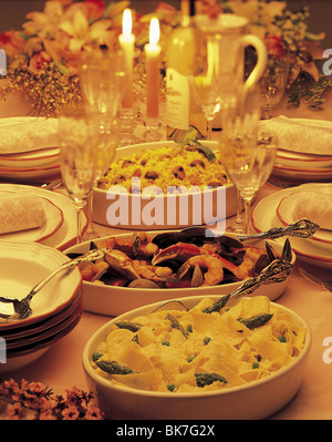 Pasta variety. Italian food and drinks, overhead flat lay shot ...