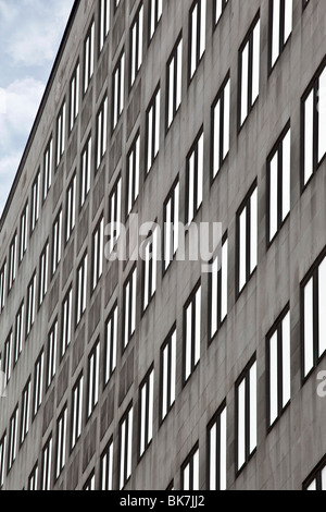 High rise building corner perspective at twilight Stock Photo - Alamy
