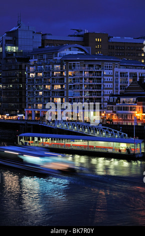 Thames Clippers boat at Bankside Pier, London, England, UK Stock Photo ...