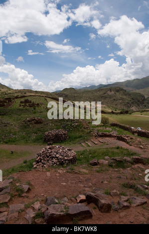 The Peruvian site of Pikillacta which is an enormous set of ruins ...