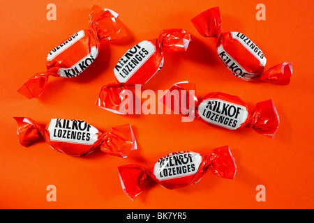 Boiled Kilkof sweet lozenge on an open wrapper Stock Photo - Alamy