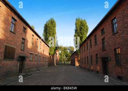 Between Block 10 and 11 at Auschwitz-Birkenau State Museum at Oswiecim ...