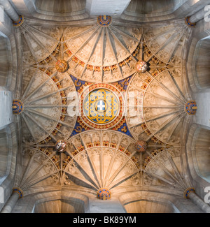 Bell Harry Tower fan vaulting, Canterbury Cathedral, Kent Stock Photo ...