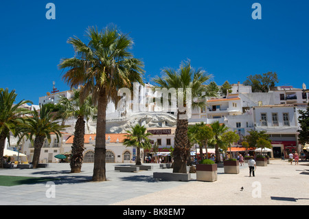Portugal, Algarve, Albufeira, city centre, Igreja Nova street Stock ...