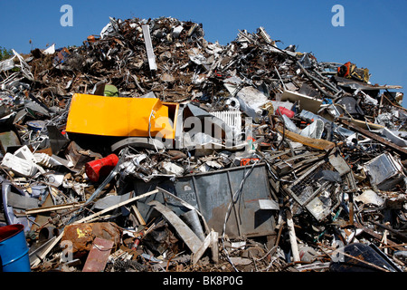 Scrap metal trade, collection point for scrap metal and broken ...