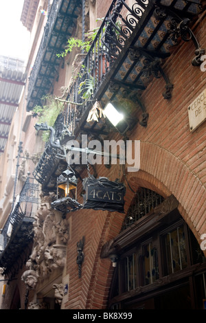 Els Quatre Gats, 4 Gats Barcelona restaurant in Casa Martí Stock Photo ...