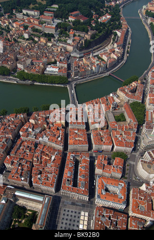 View of Saone river in Lyon city at evening, France Stock Photo - Alamy