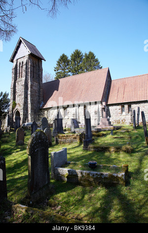 St Gwynno's Church in an isolated rural location in the Brecon beacons ...