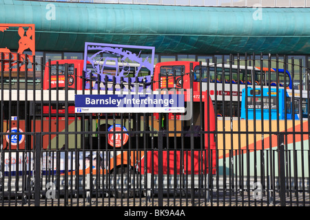 Barnsley interchange bus station Stock Photo - Alamy