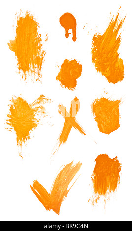 Set of nine high resolution spray paint strokes for use with designs ...