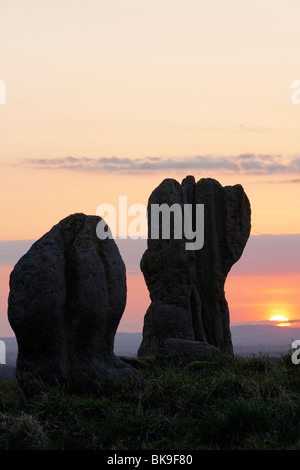 Duddo Four Stones stone circle in Northumberland Stock Photo - Alamy
