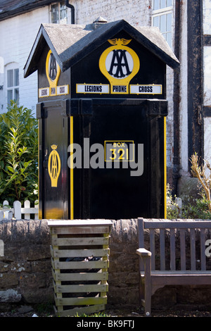 Old-fashioned AA telephone box at Devil's Bridge, Ceredigion, Wales, UK ...