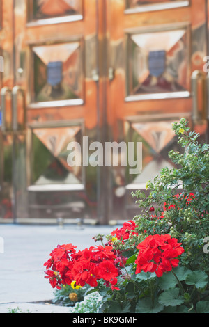 Calgary, Alberta, Canada; Old Courthouse Entrance And The Alberta Crest ...