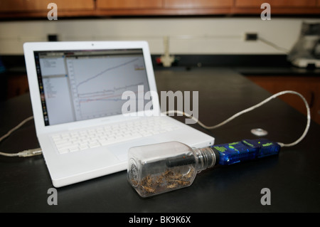 Computer interfaced carbon dioxide sensor measuring changes in CO2 ...