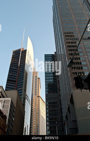 The CBD high-rise buildings in the distance of the wheat field in ...