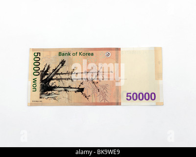 South Korea Fifty Thousand 50000 Won Bank Note Stock Photo - Alamy