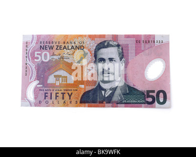 New Zealand Fifty 50 Dollar Note Stock Photo - Alamy