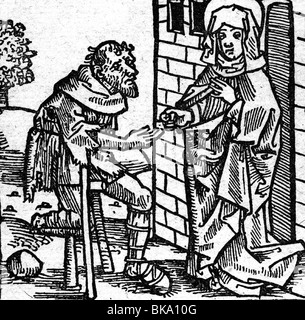 people, poverty, misery, medieval times, Middle Ages, beggar, title of ...