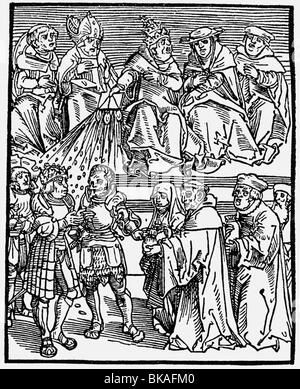 events, Protestant Reformation, cartoon, the pope as ruler of the word ...