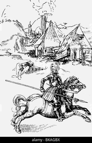 Middle Ages, knights, robber barons are executed and their castles ...