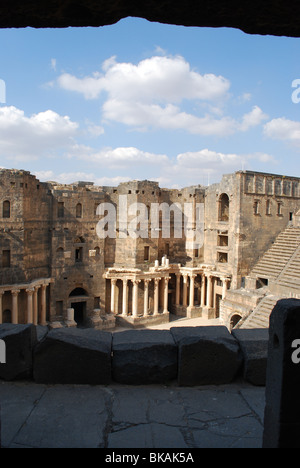 The ancient roman theater of Bosra, Syria Stock Photo - Alamy