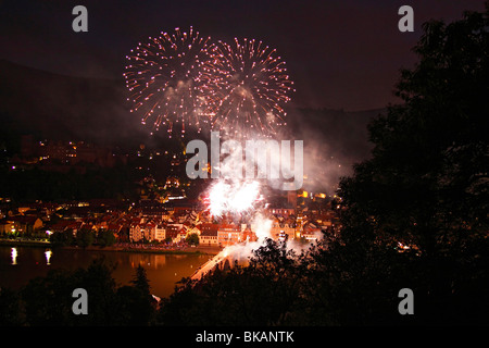 Heidelberg Germany fireworks Stock Photo - Alamy