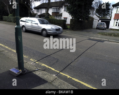 Metro Count vehicle classifier traffic data collection box at pavement ...