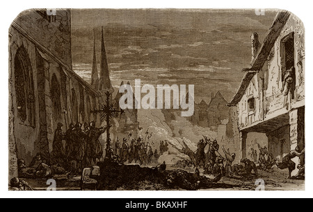 French Religious Wars 1562-1598. Siege of Chartres. Huguenots besieged ...