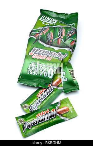 Pork salami Peperami Stock Photo - Alamy