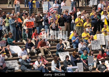 Political protest, "Tea Party", Rochester, NY USA Stock Photo - Alamy