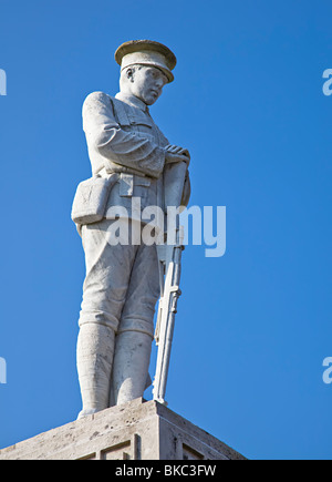 Statue of a World War 1 British soldier, Winchester, Britain UK Stock ...