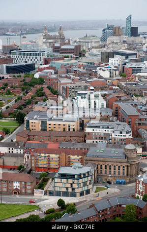 aerial view of the Liverpool Skyline, UK Stock Photo - Alamy