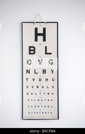 eye test chart Stock Photo - Alamy