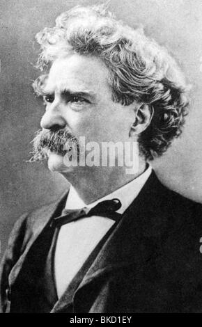 Mark Twain (1835-1910), portrait photograph, c. 1872, published 1922 ...