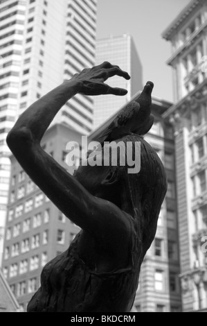 Boston Irish Famine Memorial "Irish statues Stock Photo - Alamy
