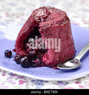 red fruit pudding with blue berries Stock Photo - Alamy