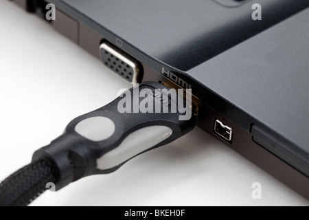 Laptop HDMI Connection close up shot Stock Photo - Alamy