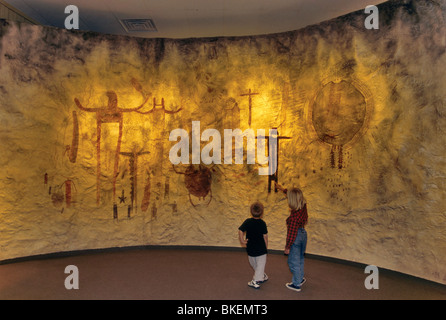 Replica of Panther Cave pictographs at headquarters of Seminole Canyon ...