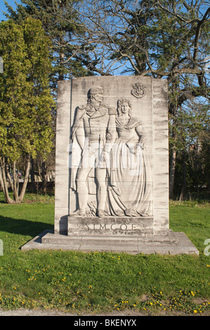 Carving of John Graves Simcoe first Lieutenant Governor of Upper Canada ...