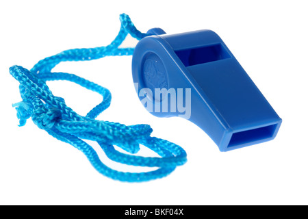 blue whistle in plastic Stock Photo - Alamy