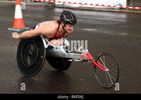 Josh Cassidy of Canada. Wheelchair winner of the Virgin London Marathon ...