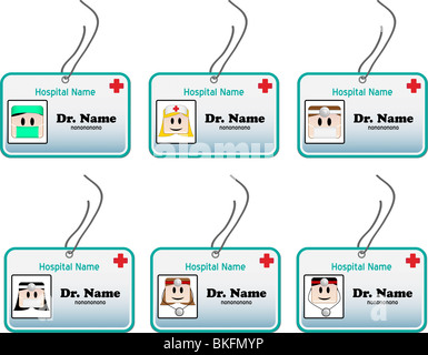 Identity card for doctors, nurses and surgeons Stock Photo - Alamy