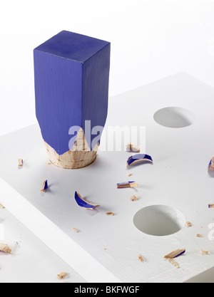 Round peg, in the round hole Stock Photo - Alamy