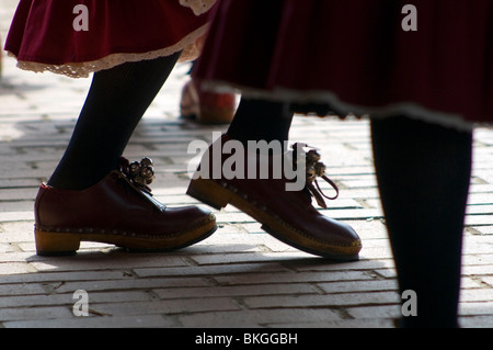 A Morris Dancer's black clogs with bells at Buxton's Day of Dance, July ...