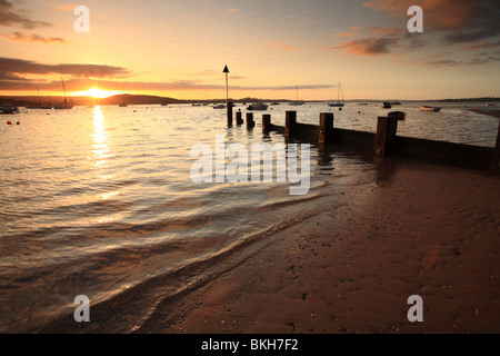 Exe estuary viewed from Shelly beach, Exmouth, Devon, England, UK Stock ...